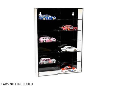 12-Car Display Case Wall Mount Plastic Back Fits 1:64 Scale Models ...