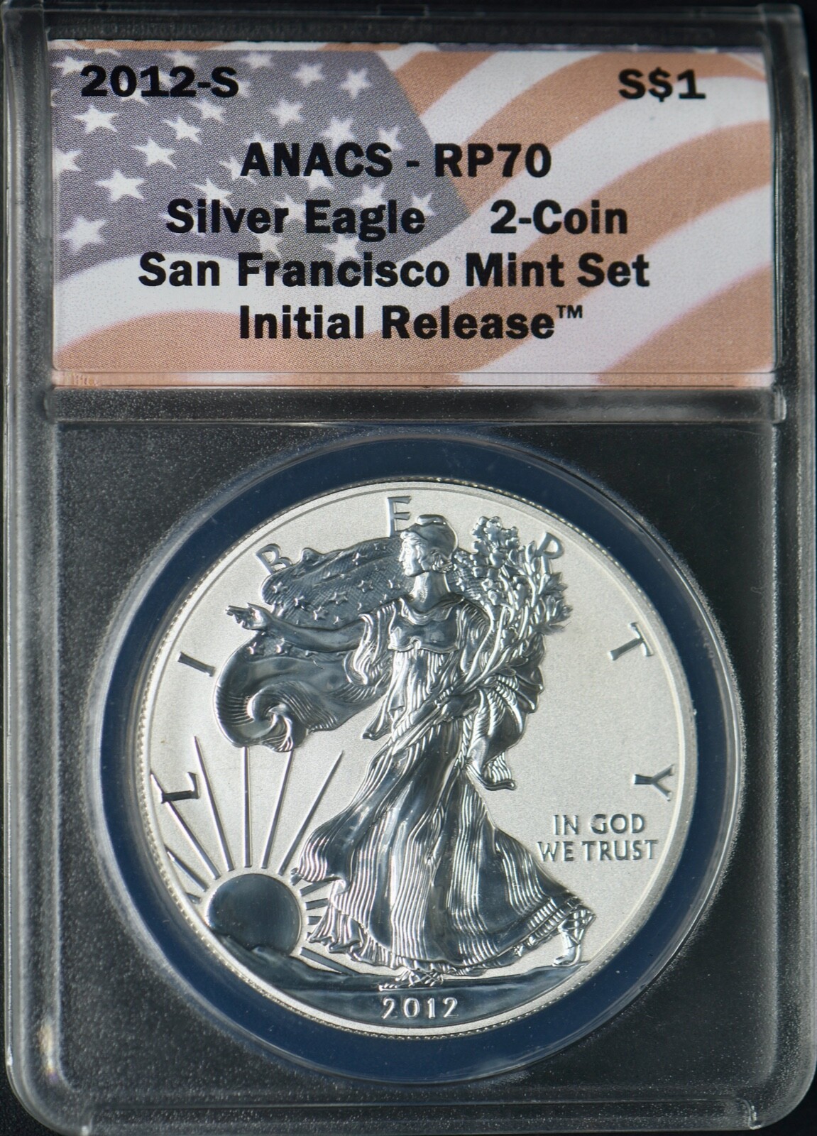 2012-S Silver Eagle 2 Coin Set ANACS RP70 PR70DCAM Initial Release ...