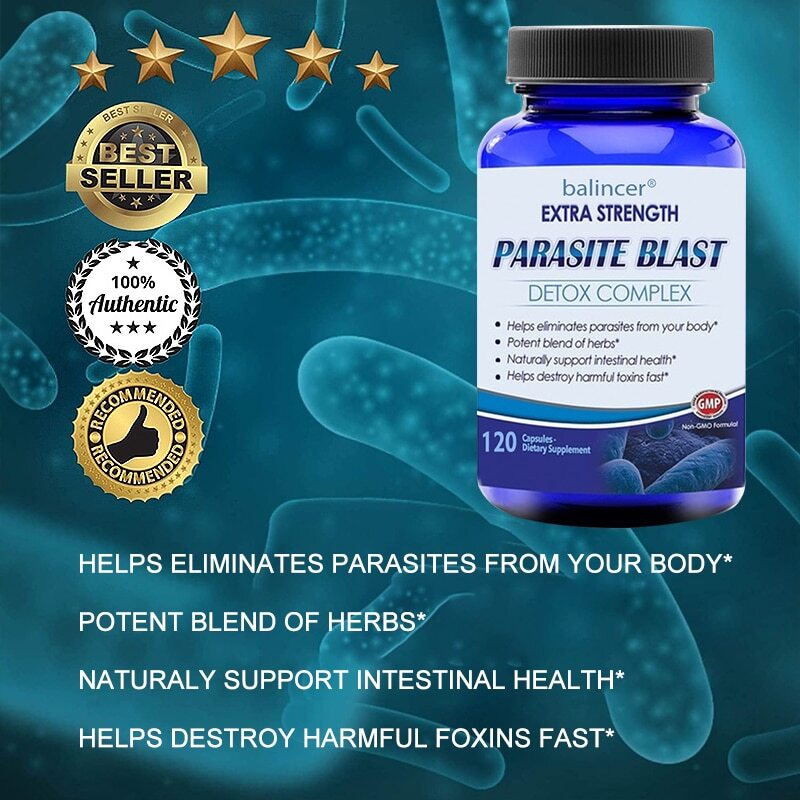 PARASITE BLAST Body Cleanse Complex Anti- PARASITE Support 120 Capsules ...