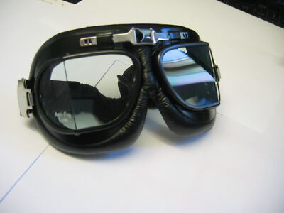 Universal Motorcycle Goggles Red Baron Flying Style Goggles Smoked Anti ...
