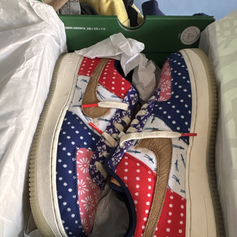 Nike Air Force 1 Yu-Gi-Oh! Sneaker Multicolor Polka Dot Floral Arrow | eBay