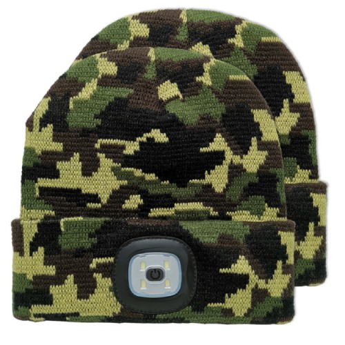USB LED Rechargeable Beanie Headlight Camo 2-Pack | eBay