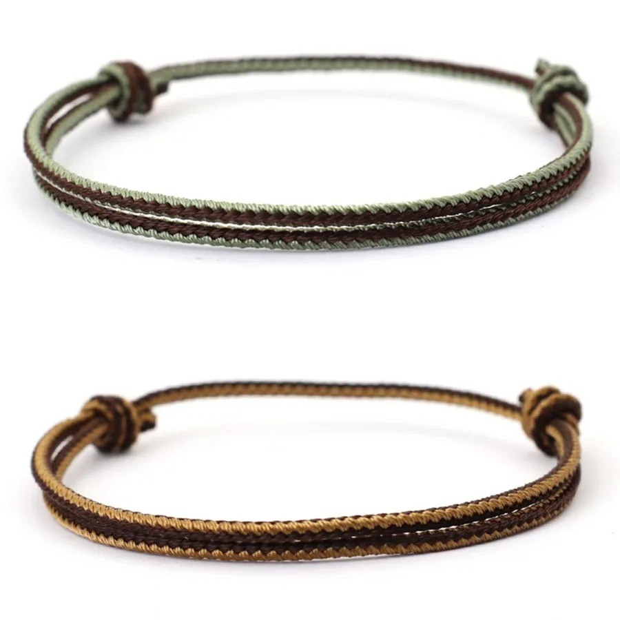 Men’s 2mm Thin String Bracelet Adjustable Minimal Cord Gift for Him | eBay