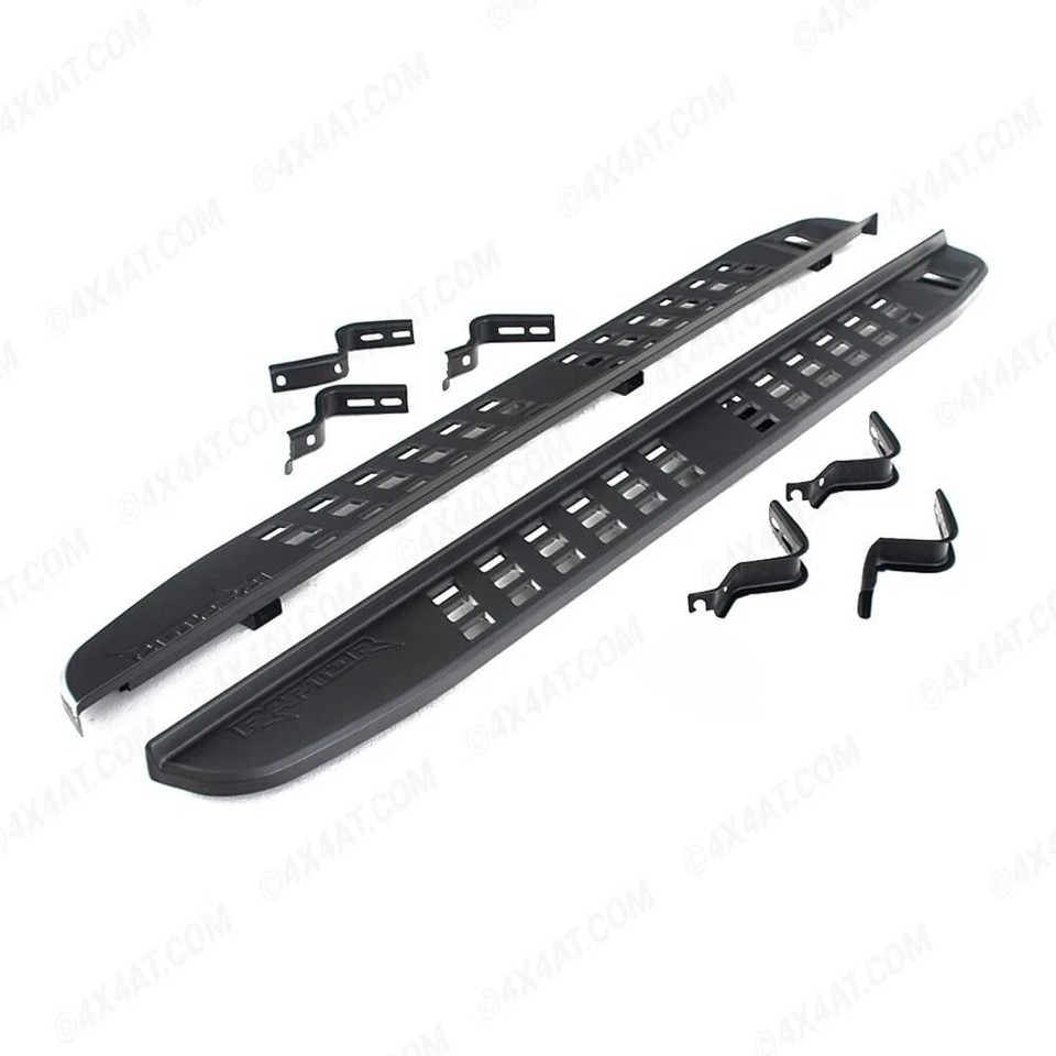 RAPTOR OE STYLE RUNNING BOARDS SIDE STEPS BLACK PAIR FOR FORD RANGER ...