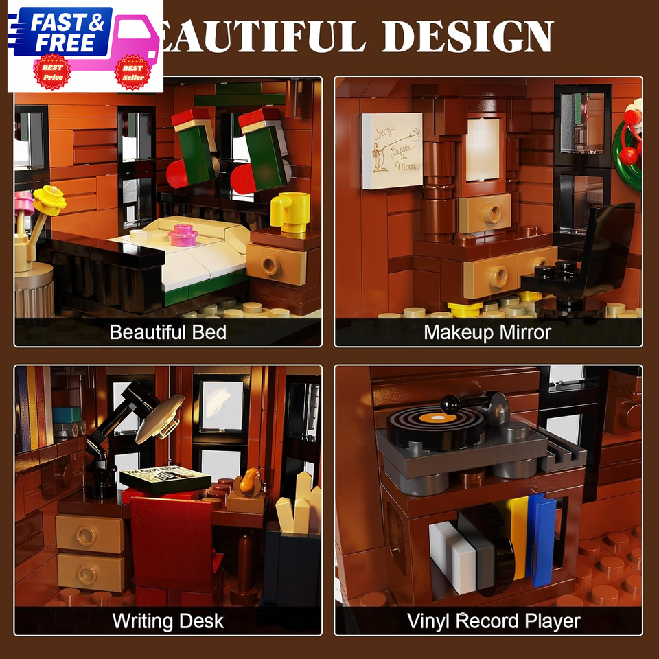 It’s a Wonderful Life House Building Set w/ LED Lights Christmas ...