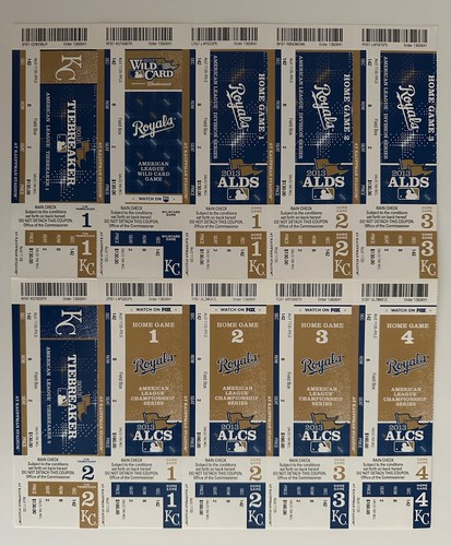 2013 Kansas City Royals World Series - Full Postseason Ticket Sheets | eBay