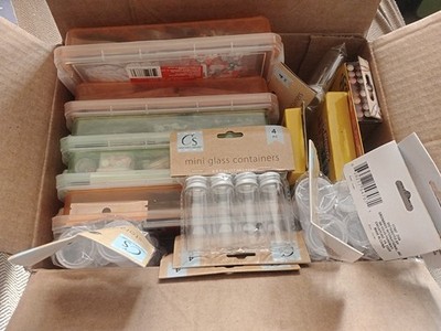 Mystery Crafting Lot Beads, Sand, Mini Glass Containers, Crayons, Stars ...