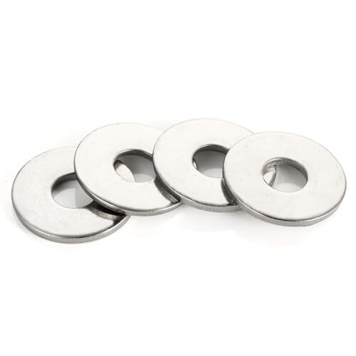 M5 Stainless Flat Washers 14.7mm Outer Diameter 18-8 304 Stainless ...