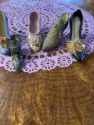 Vintage Lot of 5 Mini Porcelain Ceramic Resin Shoes | eBay