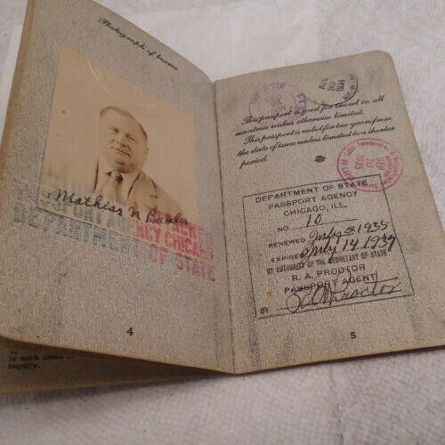 Mathias "Paddy" Bauler 4 passports issued in 1927, 1933, 1937, and 1961 ...