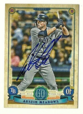 2019 TOPPS GYPSY QUEEN #97 AUSTIN MEADOWS RAYS AUTOGRAPHED SIGNED ...