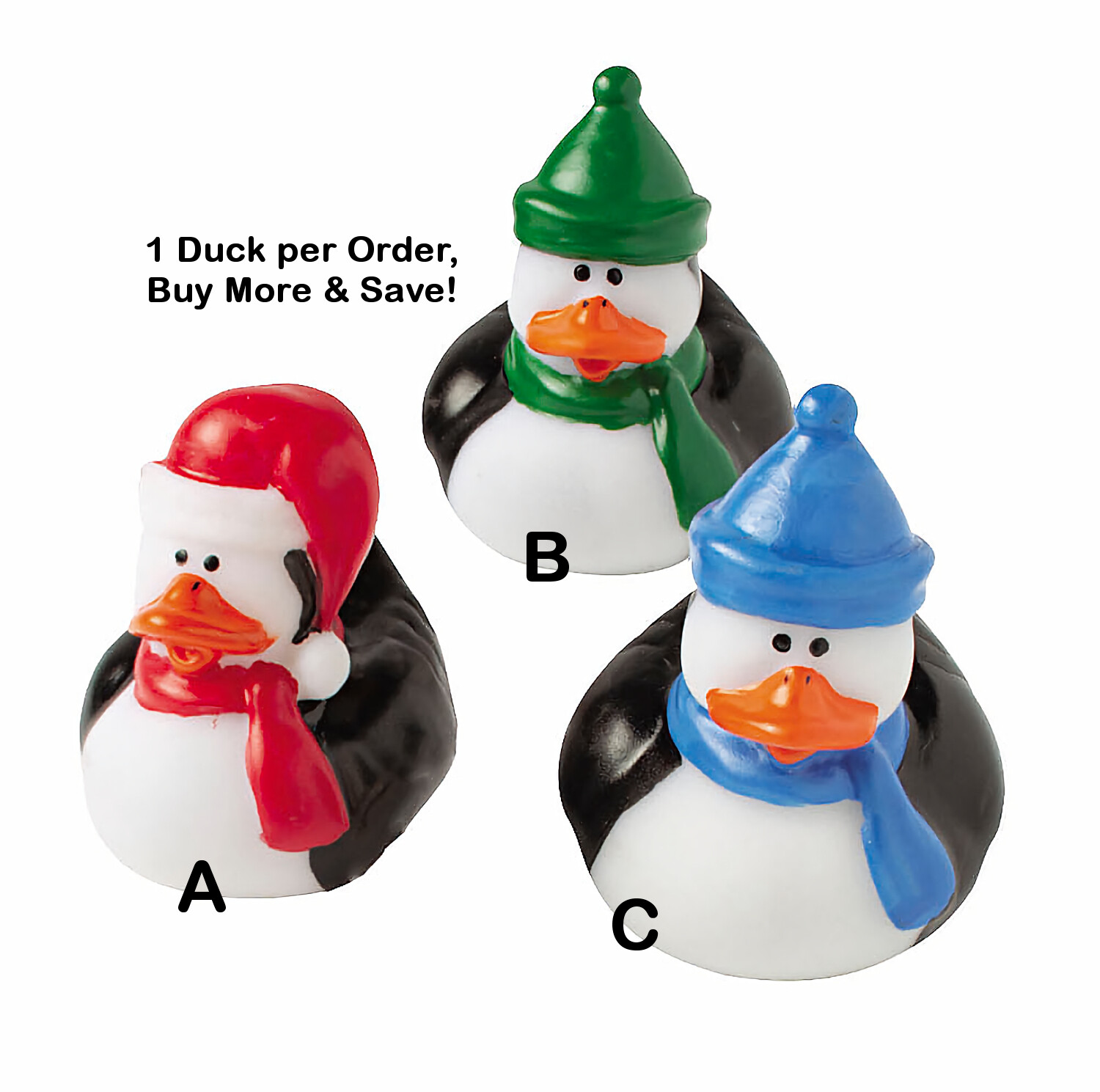 Penguin in Hat Rubber Duckies Ducks - Choose Style - Jeep Ducking - US ...