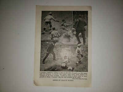 Cy Perkins Wally Gerber Home Run Baker Polo Grounds 1921 AL Sheet | eBay