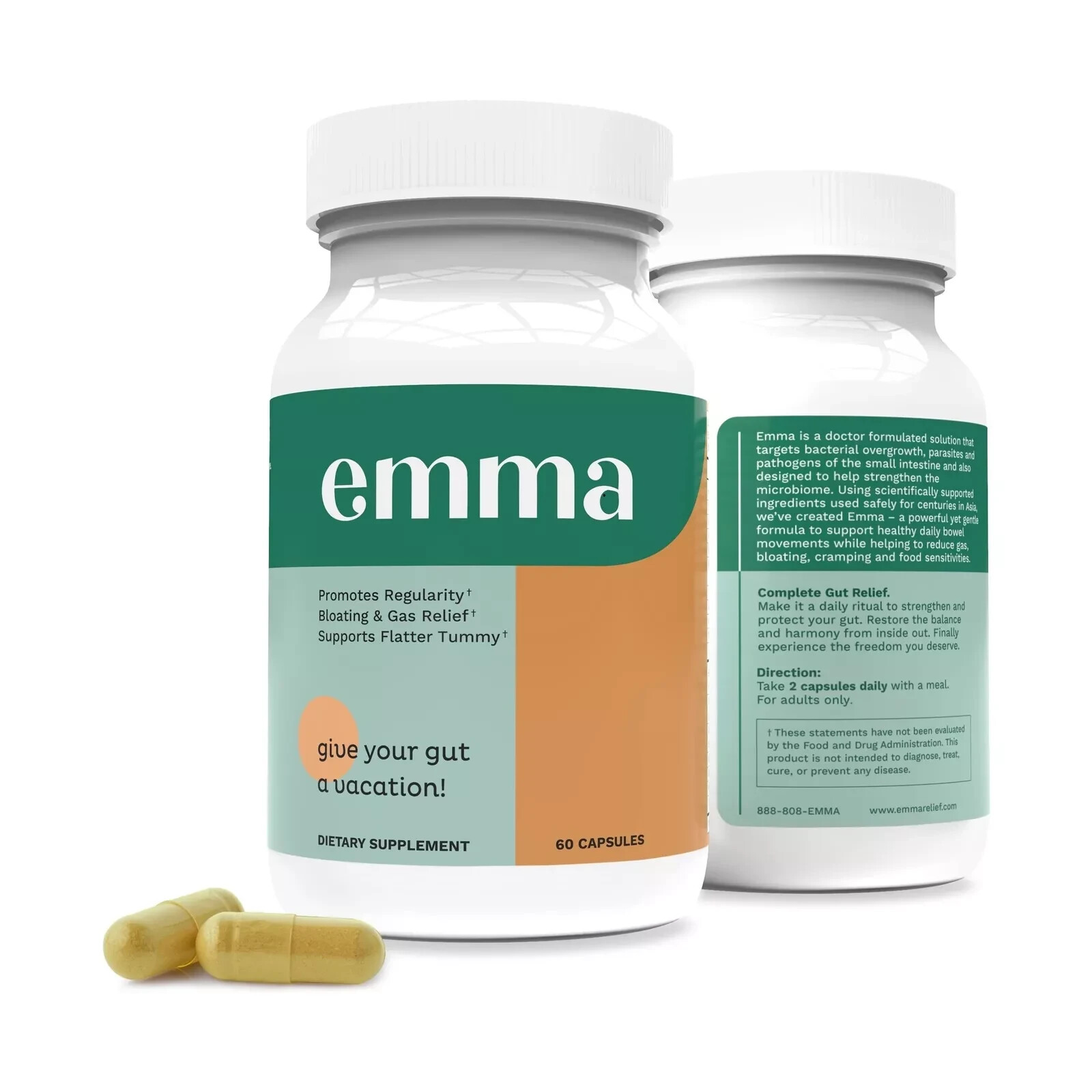 EMMA Gut Health - Gas and Bloating Relief, Constipation, Leaky Gut ...
