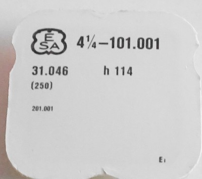 MONTRE ESA ETA 101.001 ROUE DES HEURES HAUTEUR 114 PART.250 | eBay