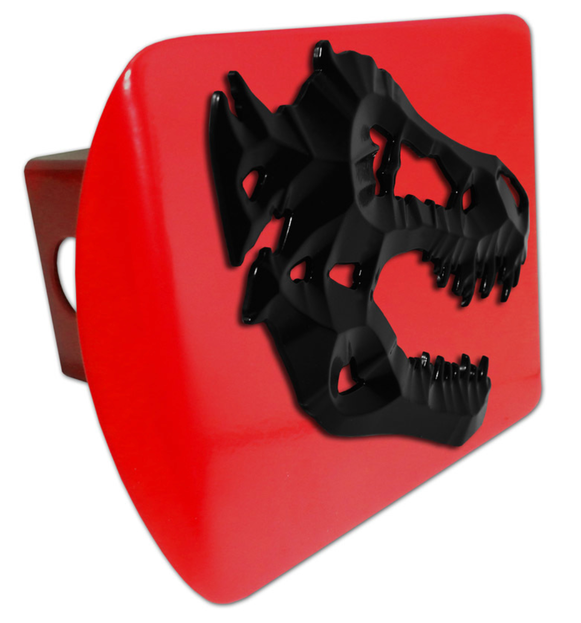 BLACK T-REX EMBLEM RED METAL USA MADE TRAILER HITCH COVER | eBay