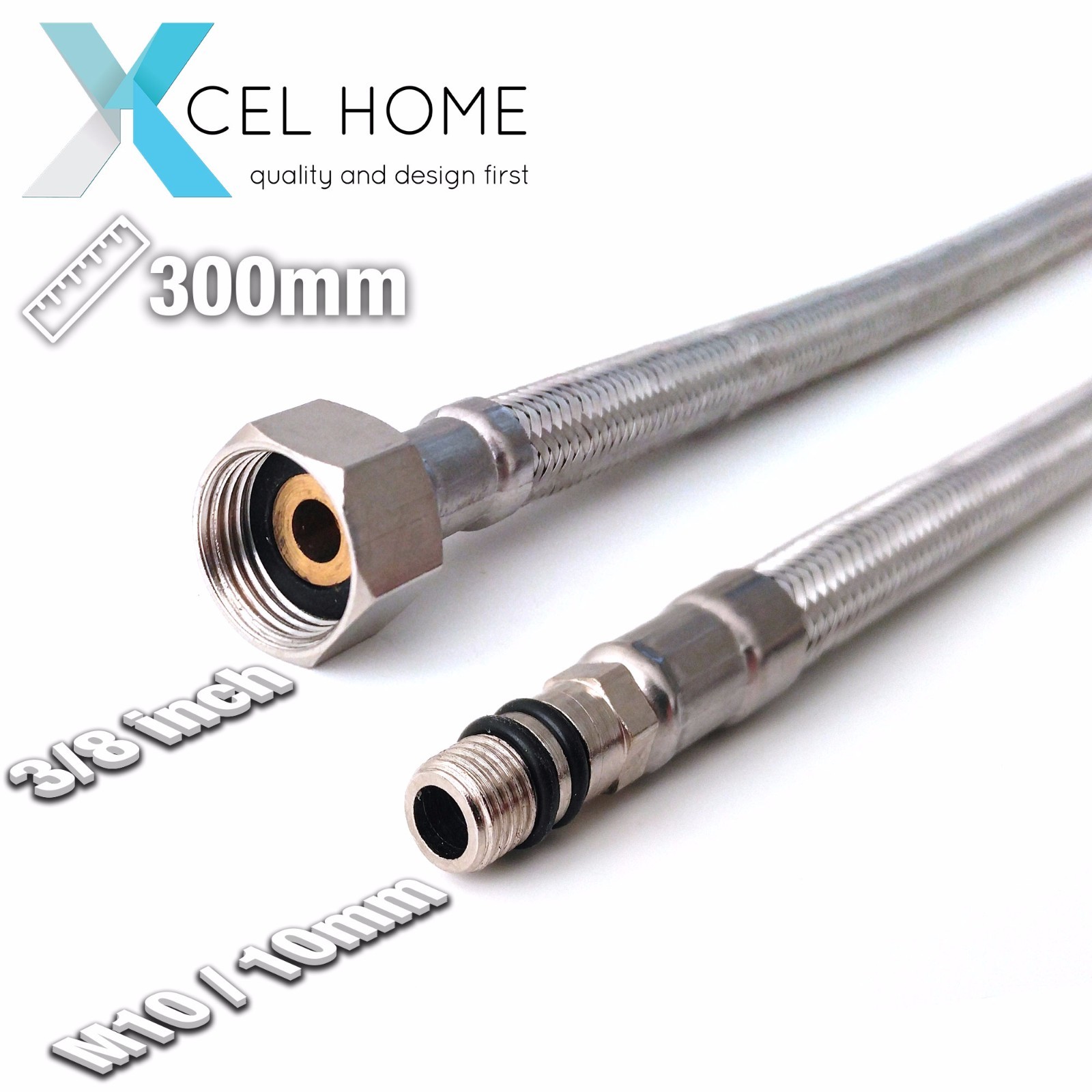 M10 M12 1/2" 3/4" 3/8" Compression Kitchen Basin Mixer Flexi Hose Tap ...