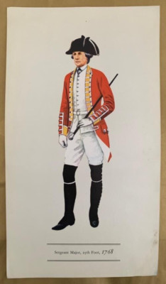 M2652 MILITARY UNIFORM PRINT - ILLUSTRATION - SARGENT MAJOR 25TH FOOT ...
