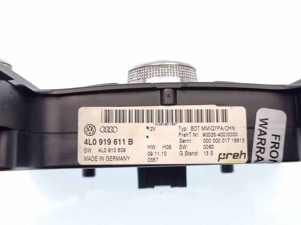Audi Q7 4L 2009 Head unit multimedia control 4L0919611B MPT13469 | eBay