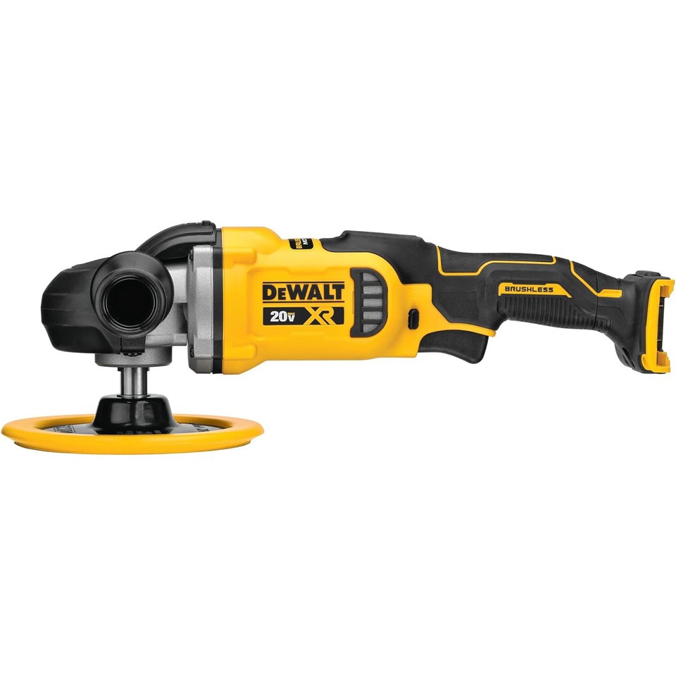 DEWALT 20V MAX*XR Cordless Polisher, Rotary, Variable Speed7'' DCM849B ...