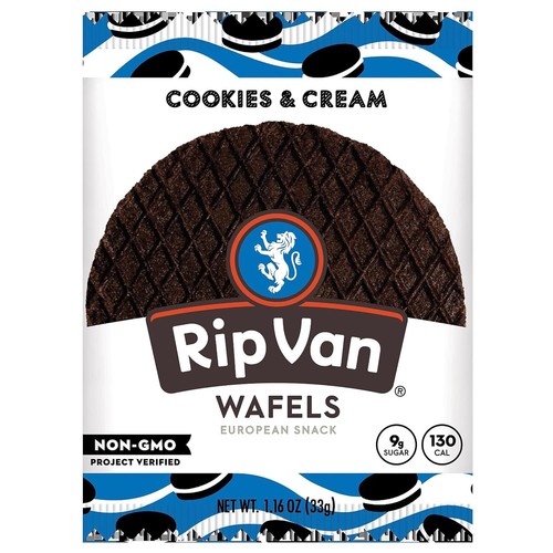 Rip Van Wafels Cookies & Cream Stroopwafels - Healthy Snacks - Non GMO ...