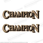 Fits Champion Boat Logo Decals (Set of 2) - Gold 10" Long | eBay