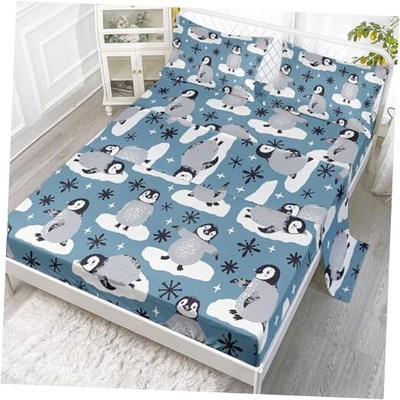 Cute Sheets Set - 4Pcs Kids Sheet Set with 1 Flat Twin 67x97 inches ...