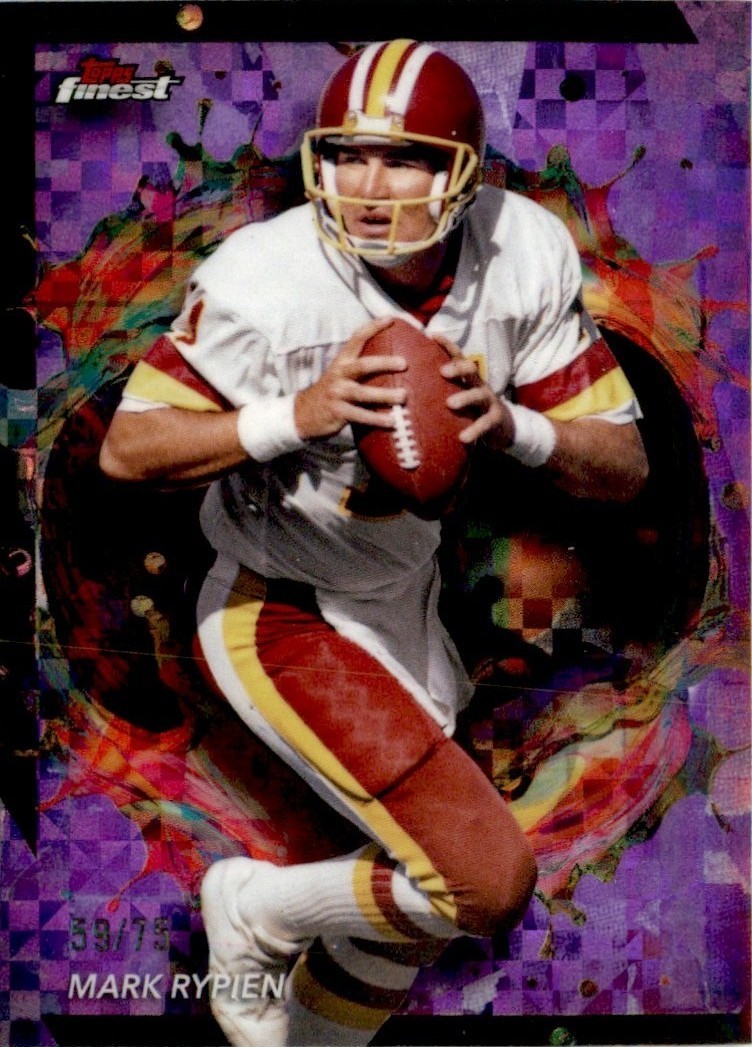 2024 Topps Finest - Rare Mark Rypien #245 Purple Checkerboard Refractor ...