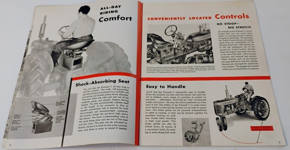 1950s INTERNATIONAL "FARMALL C TRACTOR and TOUCH CONTROL IMPLEMENTS ...