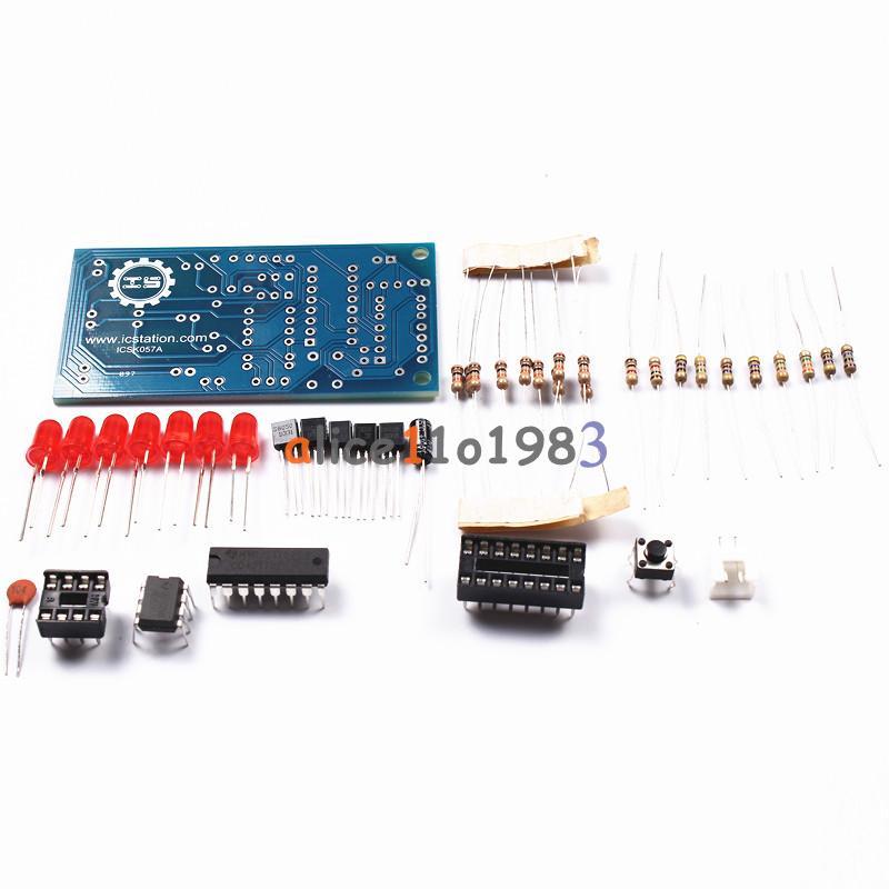 Electronic dice NE555 CD4017 DIY kit 5mm Red led 4.5-5V ICSK057A Electronic Fun | eBay.de