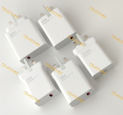 Genuine Xiaomi 22.5W 33W 55W 67W 120W Turbo Fast Charger Adapter Plug ...