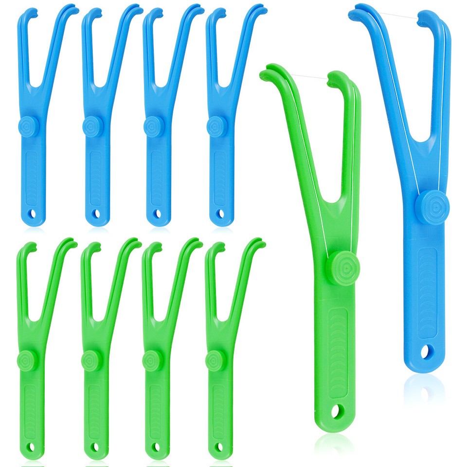 10Pcs Dental Floss Holder Y Shape Plastic Dental Floss Rack Reusable ...