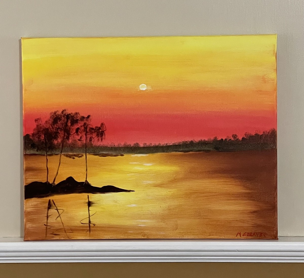 Acrylic Paintings Of Sunsets Newest Boat Painting For All The