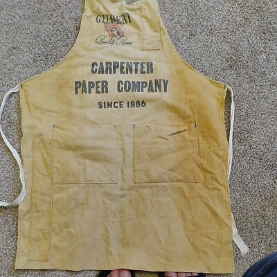 Carpenter Papers Co. vintage advertising work apron | eBay