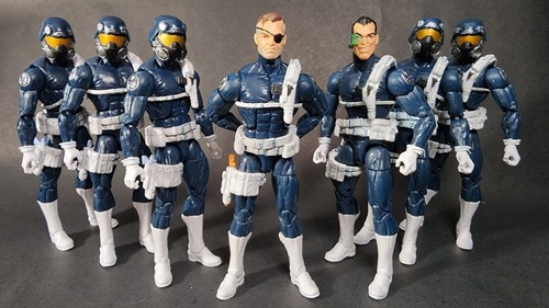 Hasbro Marvel Legends 6" Mandroid BAF SHIELD Agent Nick Fury Lot of 7 ...