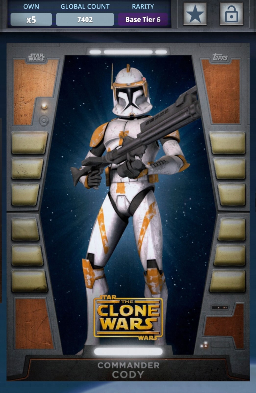 Star Wars Card Trader DIGITAL Bronze 2020 Variant Tier 6 COMMANDER CODY ...