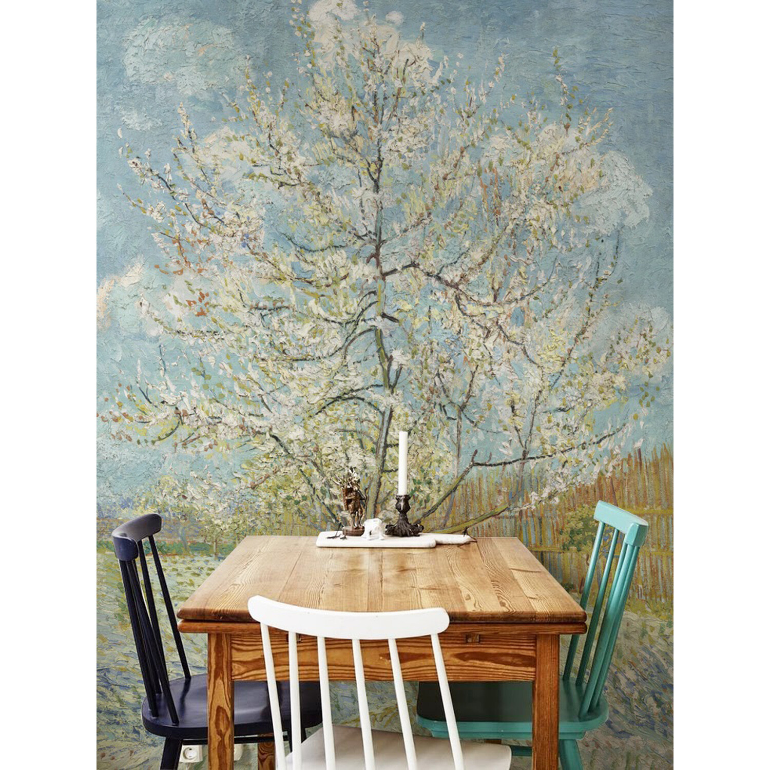 Non-woven wallpaper Spring Tree Home wall mural Art wall decor ...