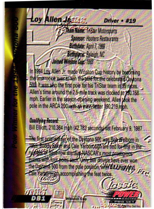 1994 Power #DB1 Loy Allen Jr. | eBay