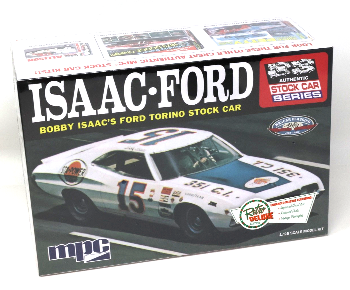 MPC 839/12 BOBBY ISSAC FORD TORINO STOCK CAR KIT 1/25 - NEW SEALED BOX ...