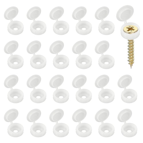 Screw Snap Covers Plastic Hinged Screw Cover Caps 4 mm & 100 Pack ...