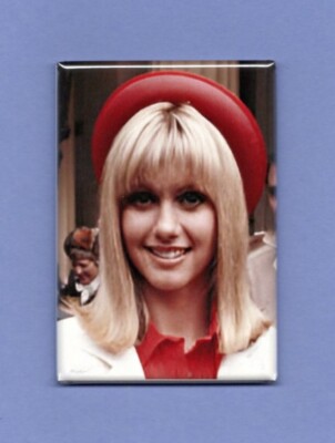 OLIVIA NEWTON JOHN *2X3 FRIDGE MAGNET* SINGER ACTRESS GREASE HONESTLY ...