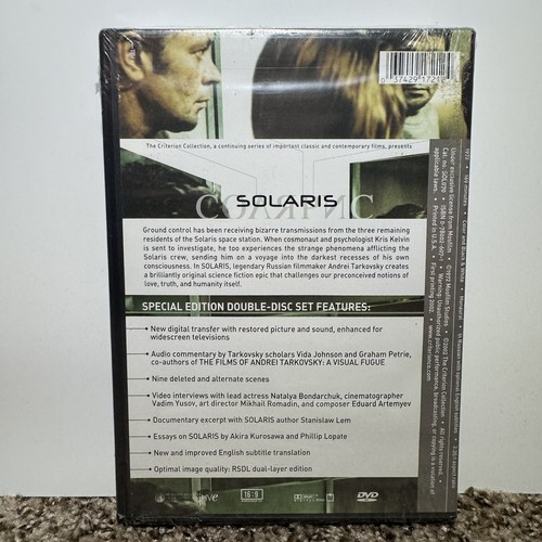 Solaris (DVD, 2002, 2-Disc Set, Criterion Collection Widescreen) for ...