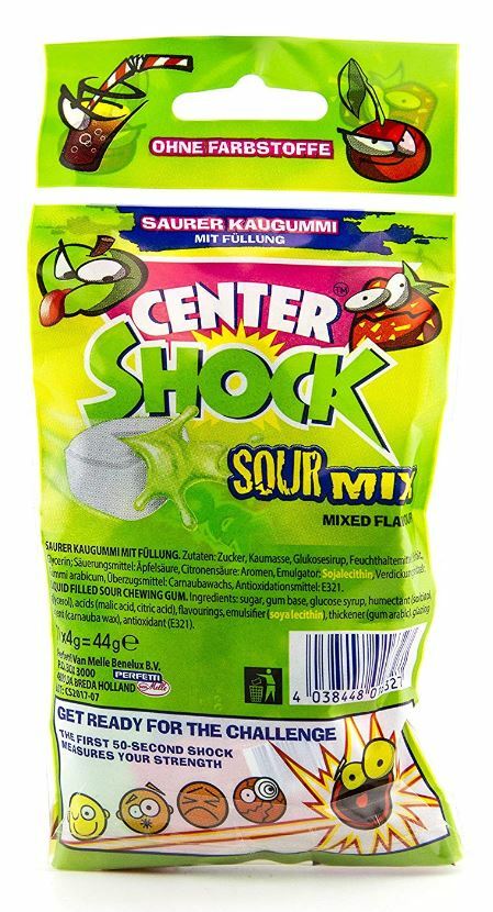 8x CENTER SHOCK SOUR MIX - mit je 11 sauren Kaugummis - Sauer - Füllung ...