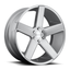 Set 4 22" DUB 1PC S218 Baller 22x9.5 Gloss Silver Brushed 6x5.5 Wheels ...