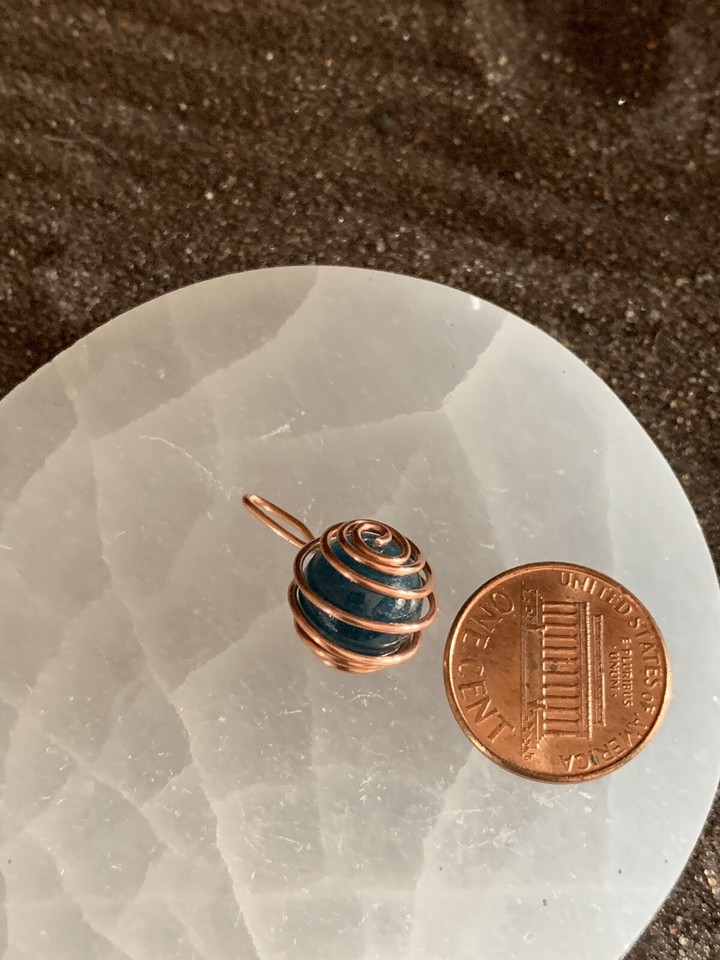 Cute Wire Wrapped genuine Aquamarine Sphere Pendant | eBay