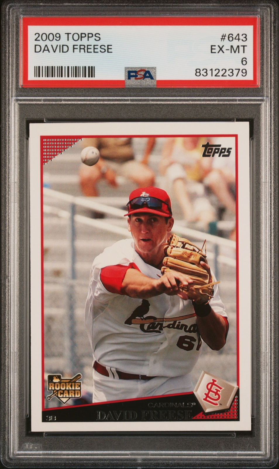 2009 Topps #643 David Freese MLB St Louis Cardinals Rookie Card - PSA ...