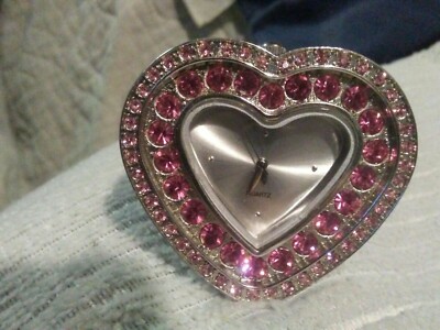 New Heart Rhinestones Free standing Watch Great Valentine Birthday ...