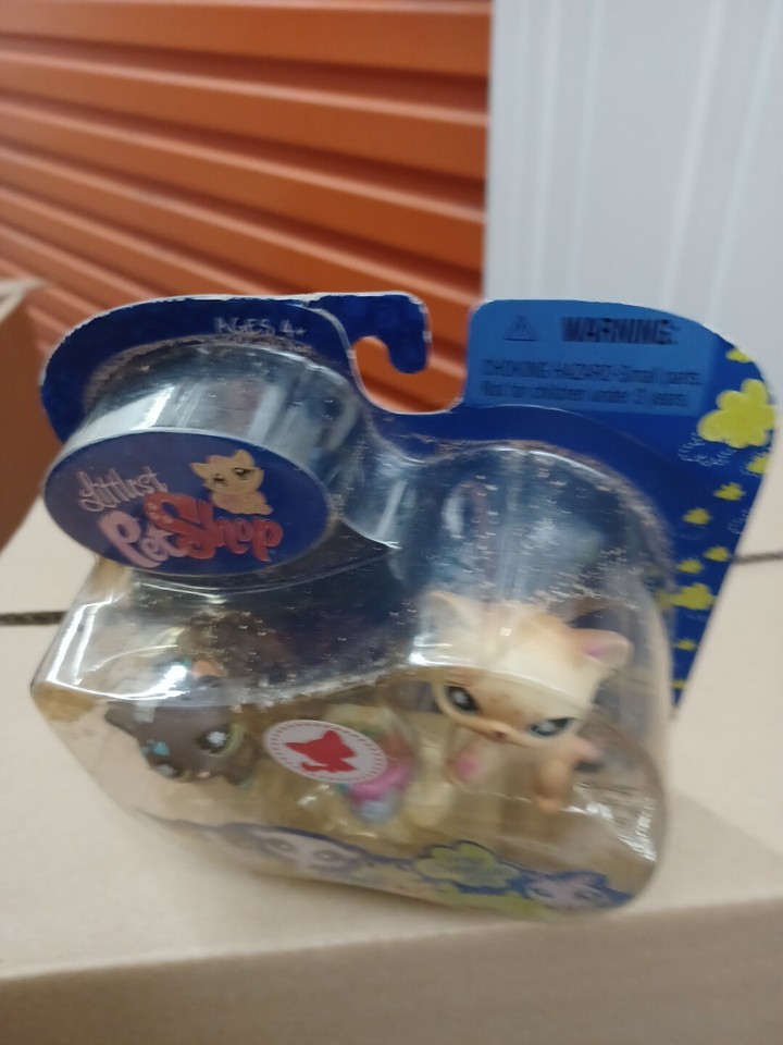 Last New LPS Littlest Pet Shop 815 816 Cat Paint Pair Messiest Pets NIB ...