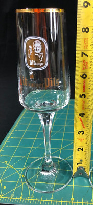 German Bitburger Pils Gold Rim Beer LONG Stem 0.2L Rastal Glass 9 inch ...