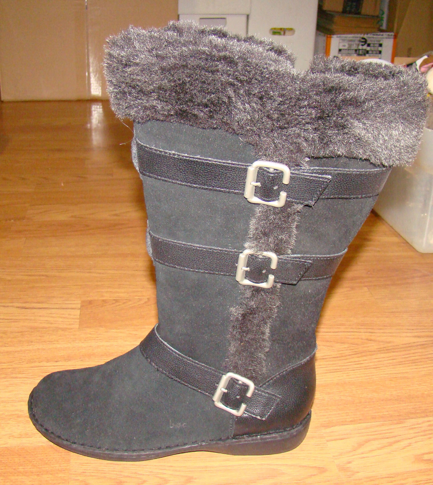 BOC by Born Concept DUNLAVIN Tall Black Boots Faux Fu… - Gem